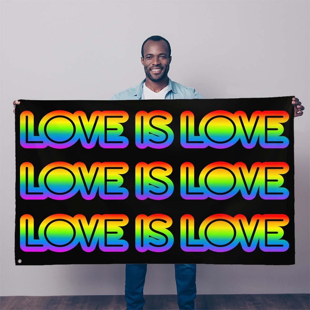 Pride Flag Love is Love Flag Rainbow Pride Flag LGBTQ Pride - Etsy