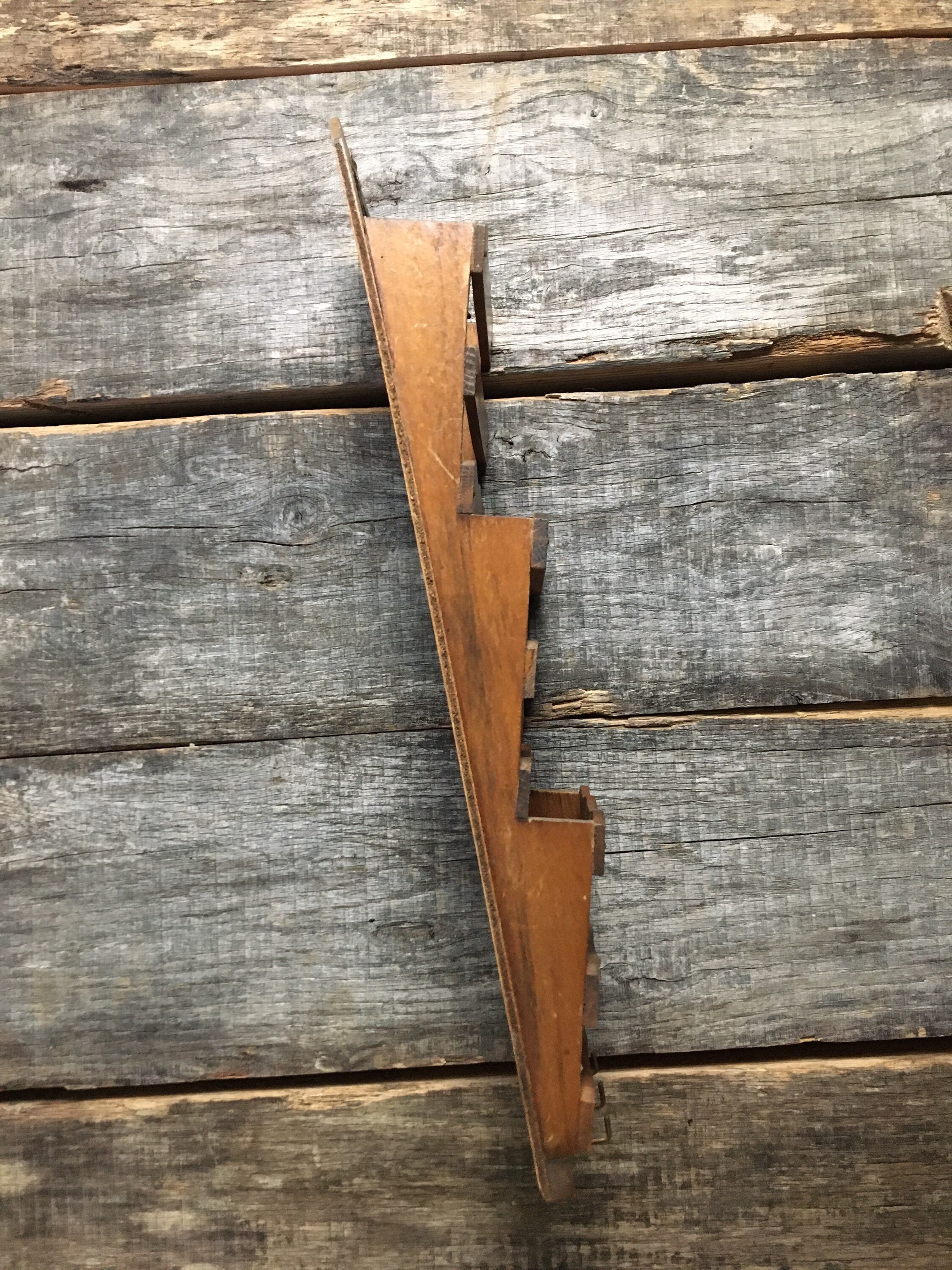 Vintage Wood Letter Bills Miscellaneous Holder Keys Message Center W ...