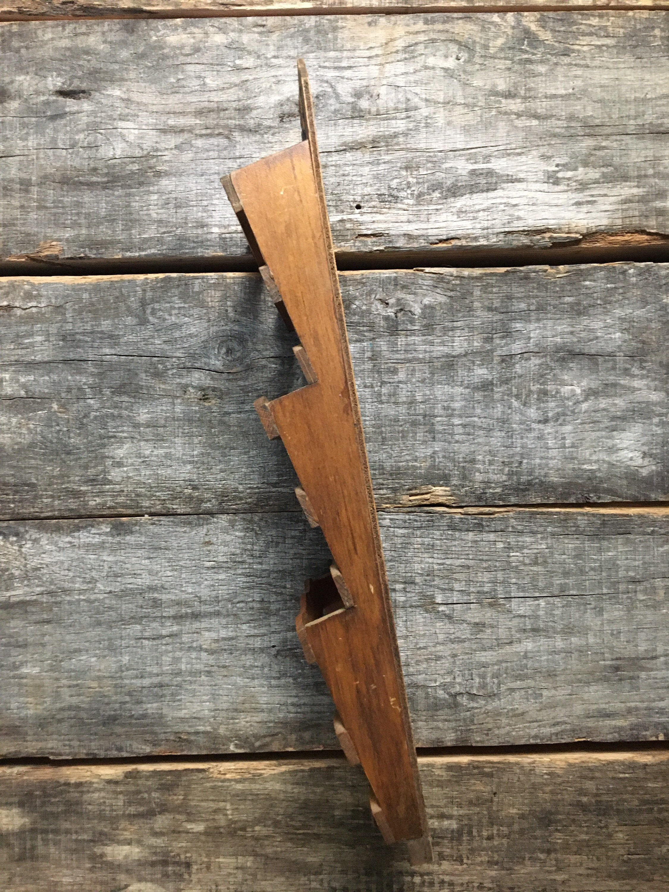 Vintage Wood Letter Bills Miscellaneous Holder Keys Message Center W ...