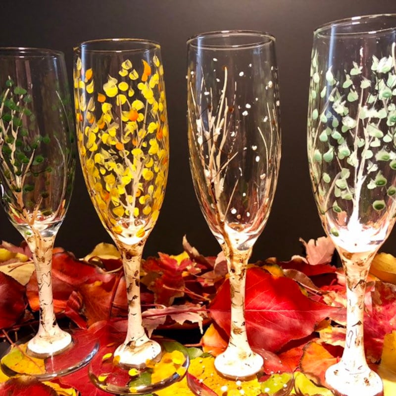 Hand Painted Glasses - Etsy