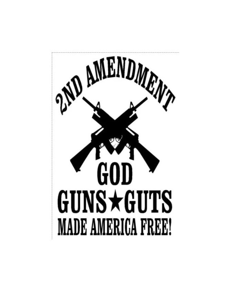 2ND Amendment God Guns STAR Guts Made America Free Decal - Etsy