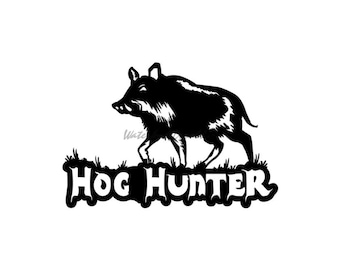 Pig Hunting Sticker - Etsy