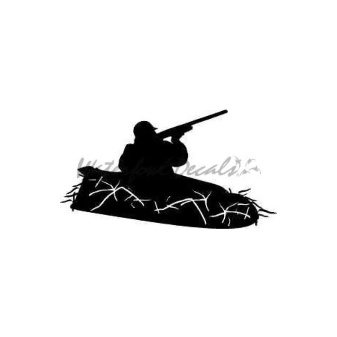 Hunter in Ground Blind Vinyl Decal Layout Blind Hunting - Etsy