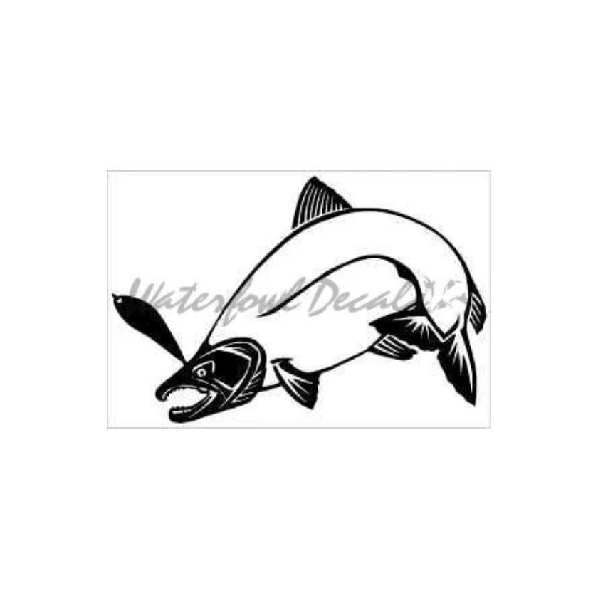 Salmon Fishing Vinyl Decal Salmon Fish Decal 2210 - Etsy