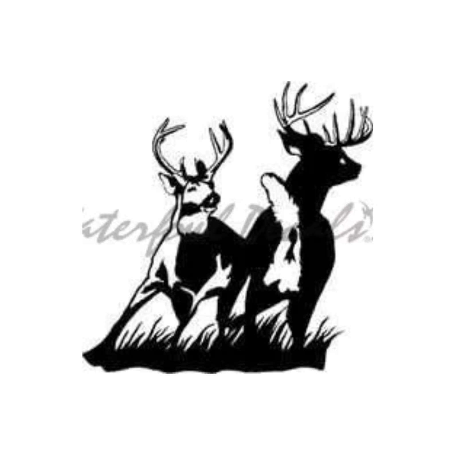 Deer Bucks Fighting Decal Sparing Whitetail Deer Buck Decal - Etsy