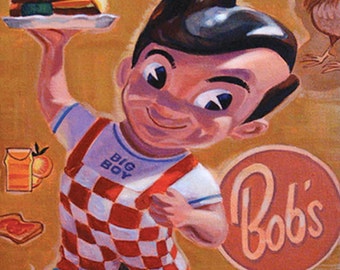 Bob's Big Boy New 12 Round Porcelain Metal Sign - Etsy