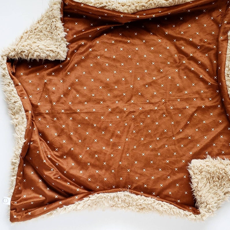 Copper X Baby Blanket Minky Baby Blanket Faux Fur Baby | Etsy