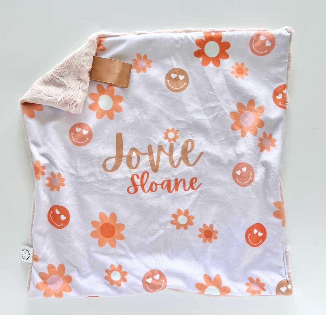 Personalized Name Lovey, Minky Lovey, Faux Fur Lovey, Name Lovey, Daisy ...