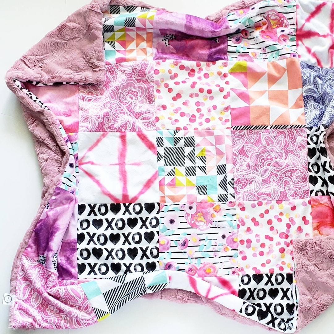 PRE Order"roxy" Baby Blanket, Minky Baby Blanket, Faux Fur Baby Blanket ...