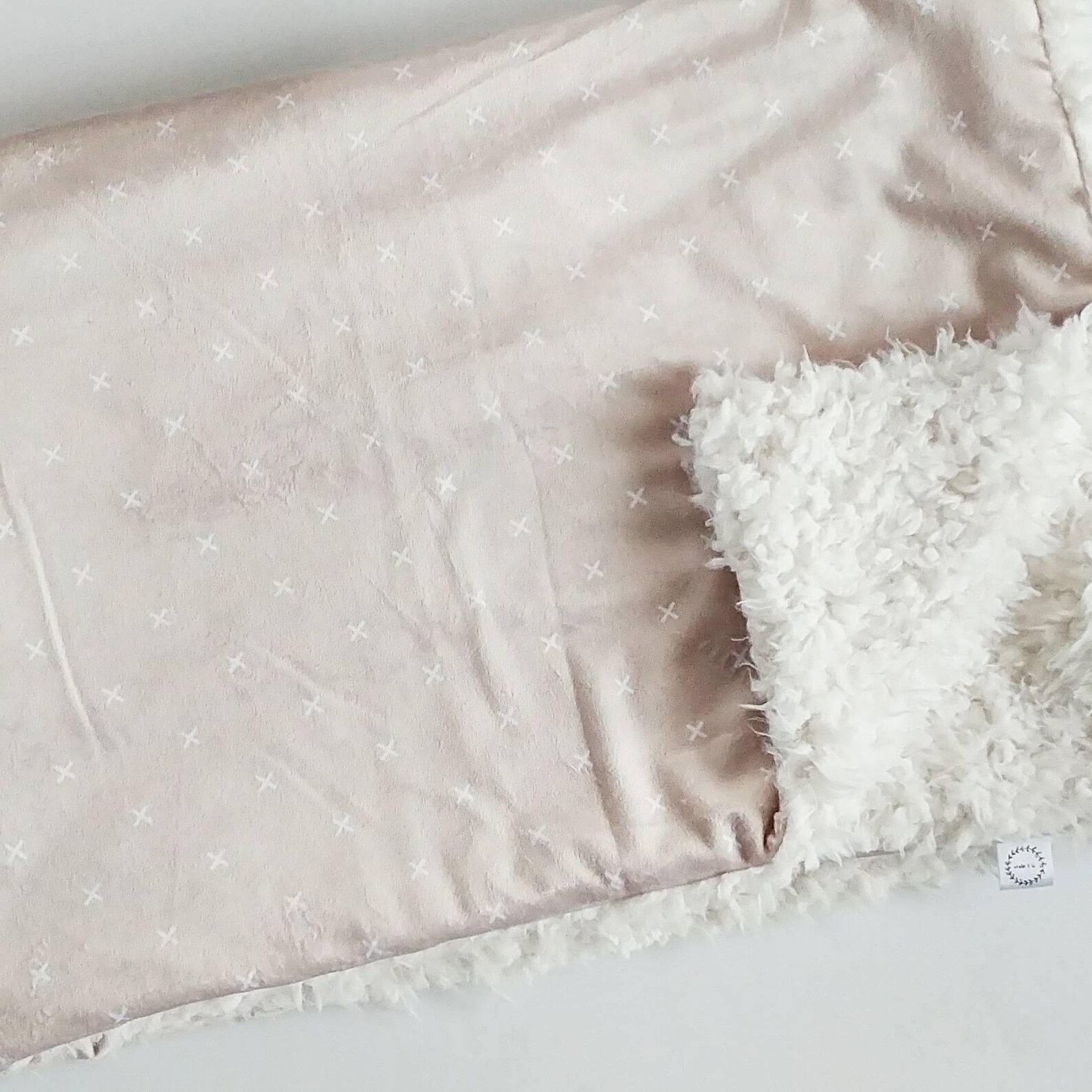 Beige X Baby Blanket, Minky Baby Blanket, Faux Fur Baby Blanket, Boy ...