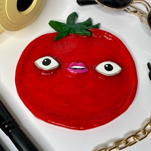 Funky Tomato Jewelry Tray, Ring / Trinket Dish, Valet Tray, Catch All ...