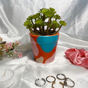 Funky Maximalist Small Flower Pot - Small Succulent Planter Pot ...