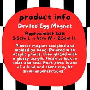 Deviled Egg Fridge Magnet - Small Funky Egg Refrigerator Magnet ...