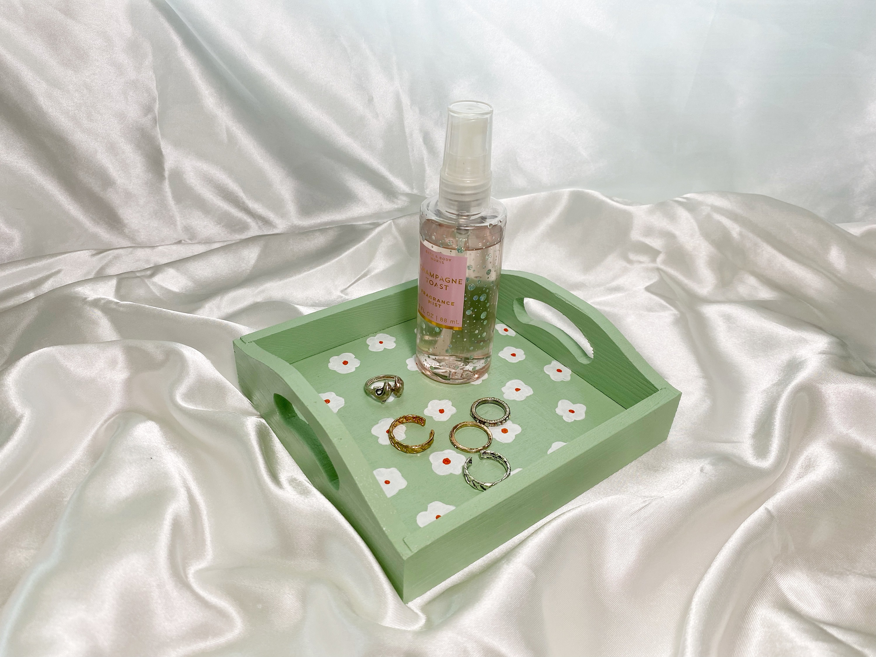 Small Wooden Green Pastel Tray Coffee Table Tray Catchall - Etsy