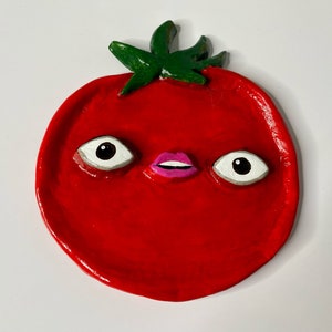 Funky Tomato Jewelry Tray, Ring / Trinket Dish, Valet Tray, Catch All ...