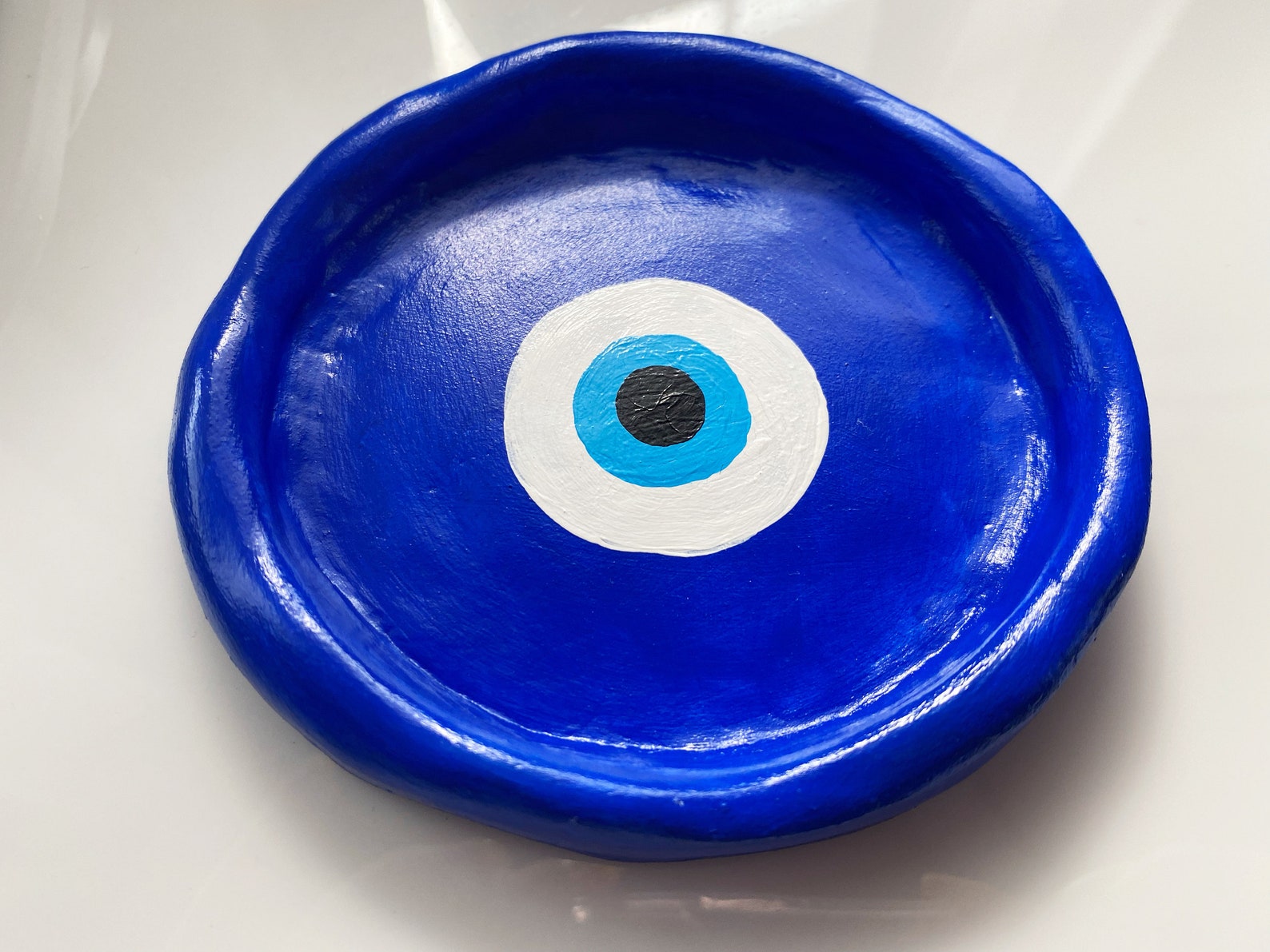 Evil Eye Clay Jewelry Tray Nazar Room Decor Blue Eye Ring | Etsy