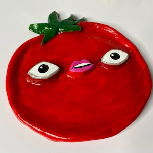 Funky Tomato Jewelry Tray, Ring / Trinket Dish, Valet Tray, Catch All ...