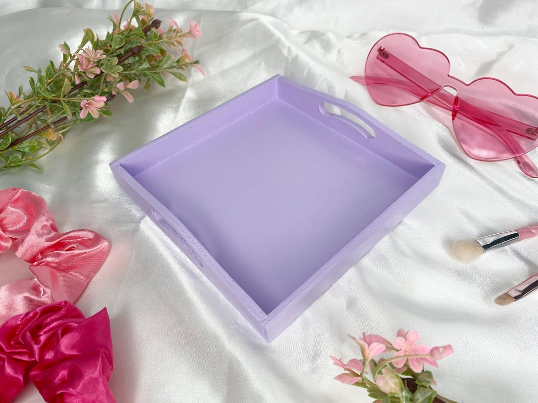 Small Wooden Pastel Tray Coffee Table / Catchall Tray - Etsy