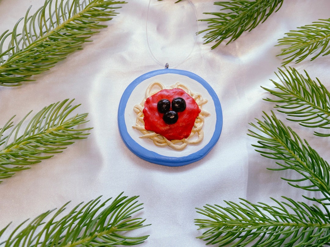 Spaghetti and Meatballs Ornament - Small Pasta Hanging Accessory ...