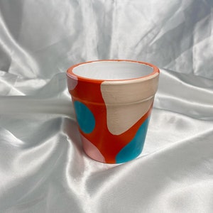 Funky Maximalist Small Flower Pot - Small Succulent Planter Pot ...