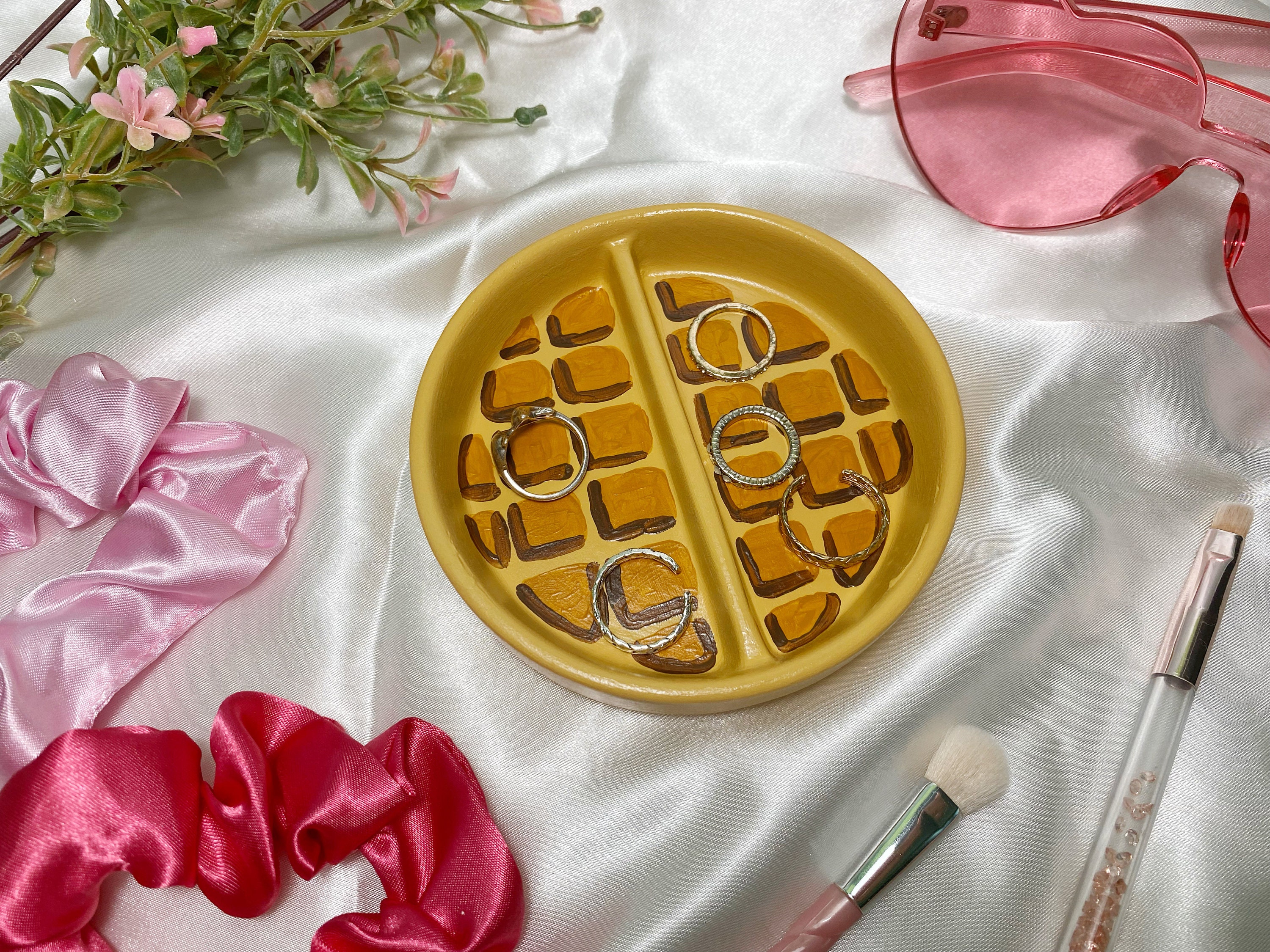 Funky Waffle Jewelry Tray Ring Dish Catch All Tray Trinket - Etsy