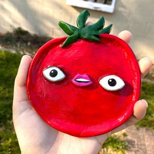 Funky Tomato Jewelry Tray, Ring / Trinket Dish, Valet Tray, Catch All ...