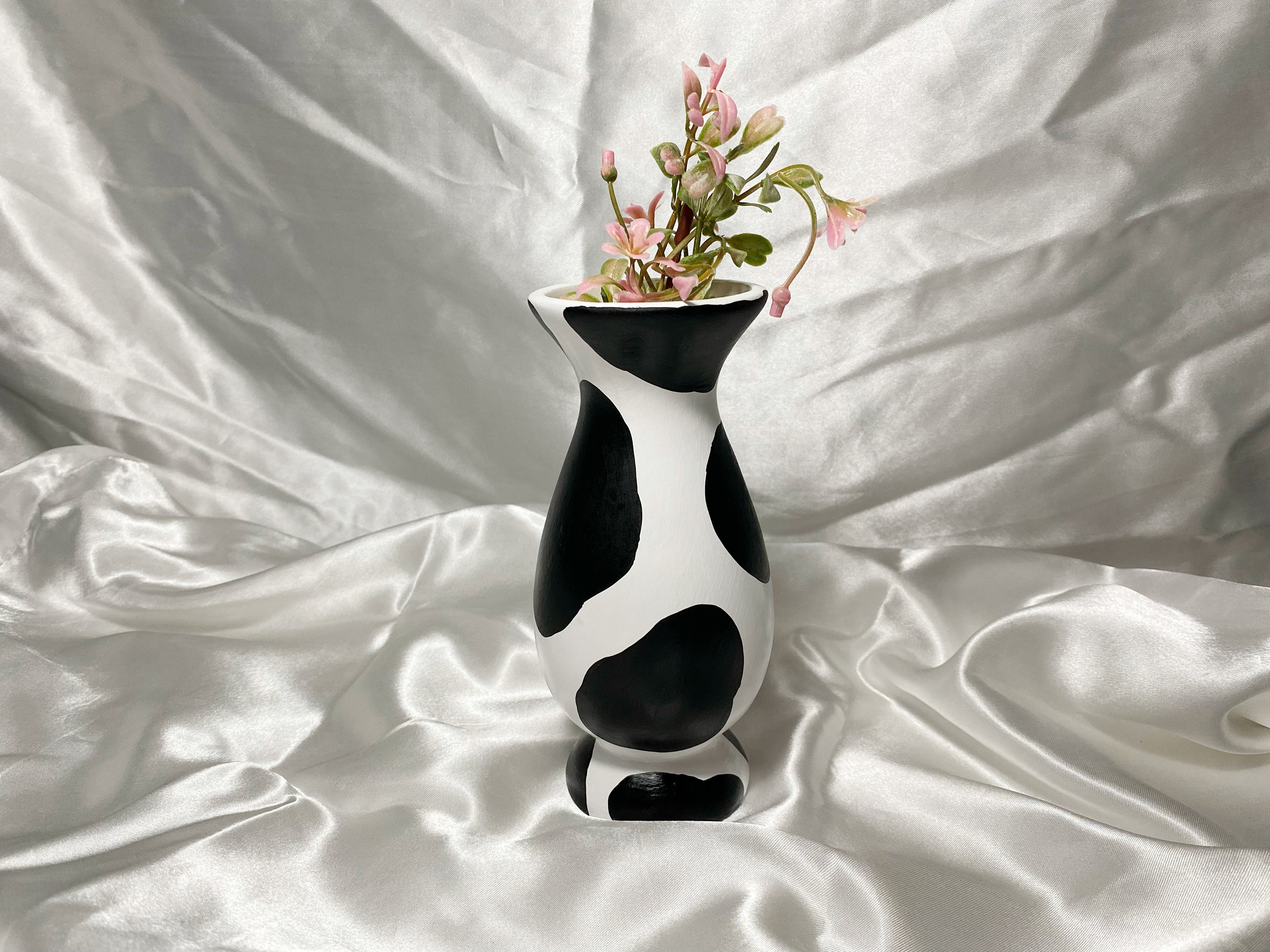 Funky Cow Print Bud Vase / Planter Cute Ceramic Small Vase - Etsy