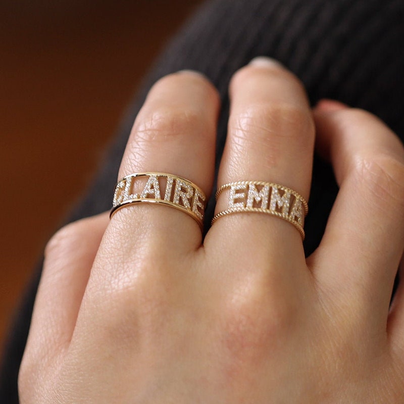 Name Rings - Etsy