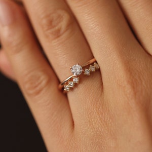 Diamond Large Wedding Band Guard Ring, Unique Wedding Band, Diamond ...