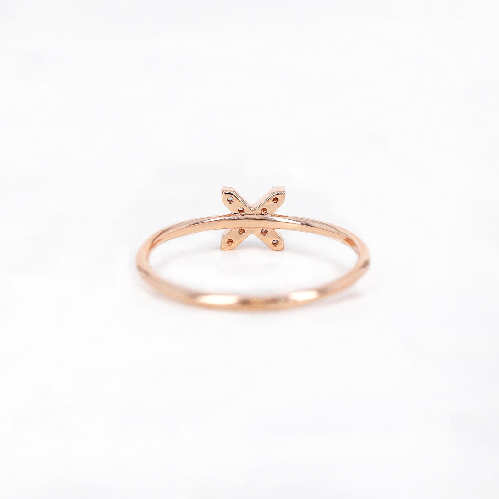 Diamond Ring Diamond X Ring Diamond Band Layering Diamond - Etsy
