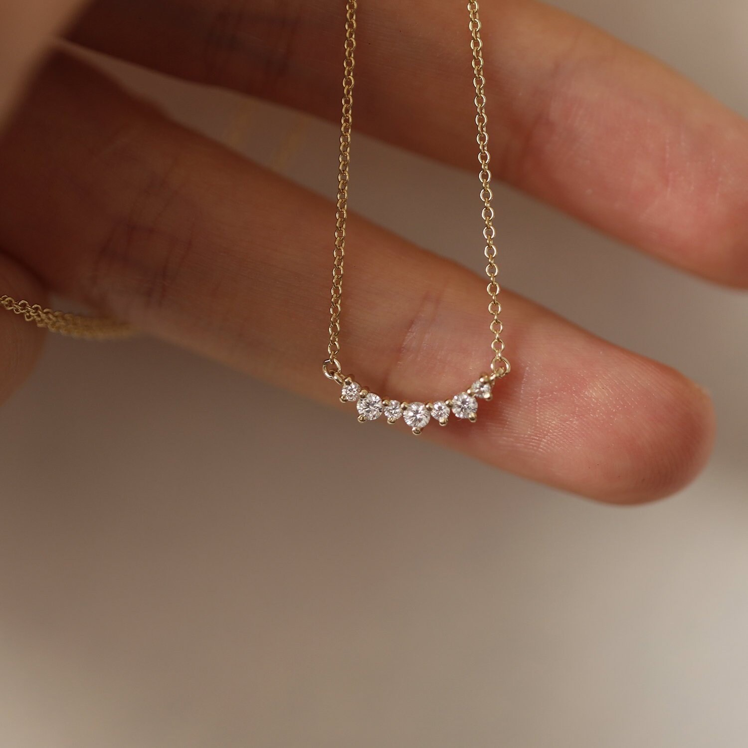 Diamond Necklace Unique Diamond Cluster Necklace Natural Brilliant Diamond Necklace Unique Diamond Cluster Necklace Natural Brilliant