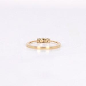 Triple Natural Diamond Ring, Diamond Trio Wedding Band, Diamond Wedding ...