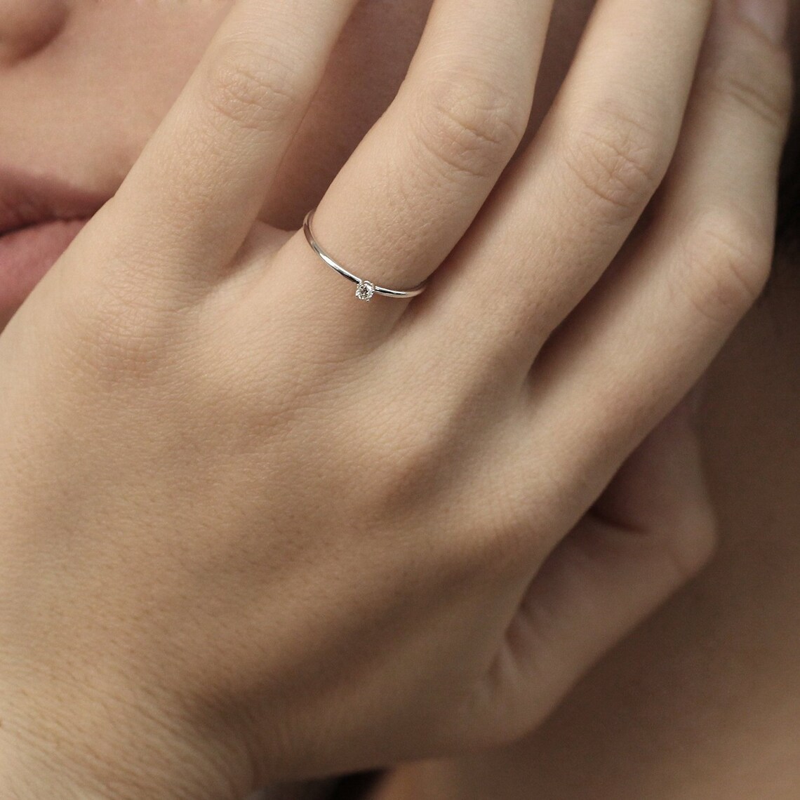 Anillo de boda de diamantes / anillo de compromiso de | Etsy