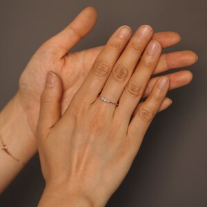 Triple Natural Diamond Ring, Diamond Trio Wedding Band, Diamond Wedding ...