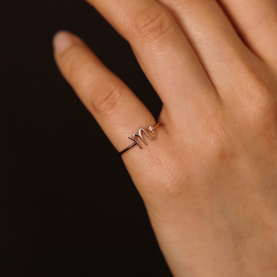 Scorpio Zodiac Sign Diamond Ring, Scorpio Ring, Scorpion Sign Ring ...