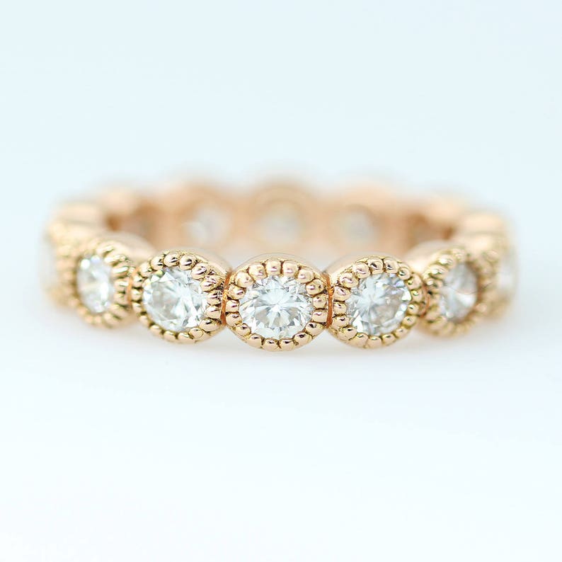 Full Eternity Diamond Wedding Band, Total 3.0 Carat Diamond Eternity ...