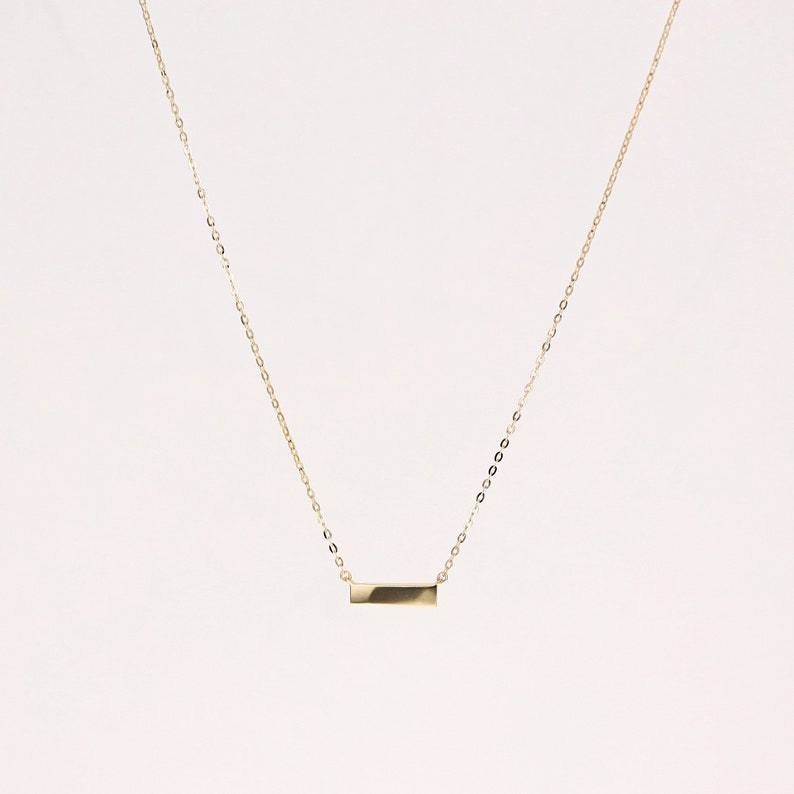 Diamond Necklace Minimalist Diamond Necklace Bar Diamond - Etsy