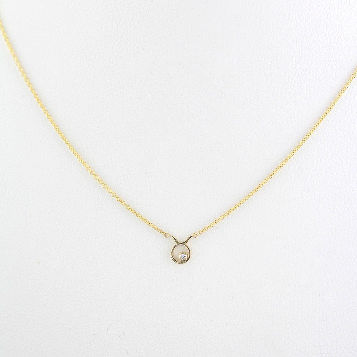 Taurus Zodiac Sign Diamond Necklace Taurus Necklace Taurus - Etsy