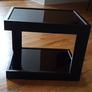 Black Coffee Table With Cool Illusion Lights, Featuring Infinity Mirror ...