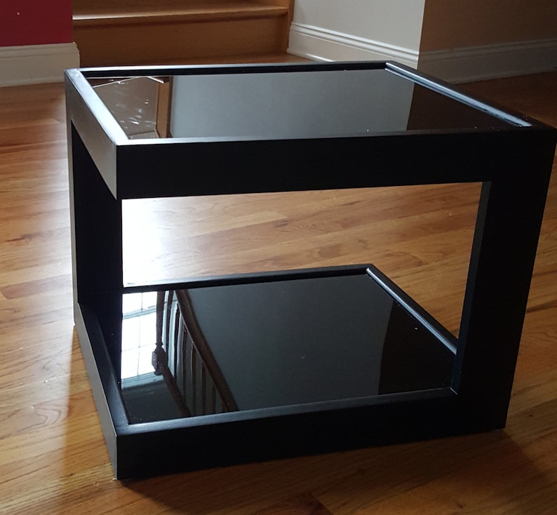 Black Coffee Table With Cool Illusion Lights, Featuring Infinity Mirror ...