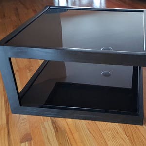 Black Coffee Table With Cool Illusion Lights, Featuring Infinity Mirror ...