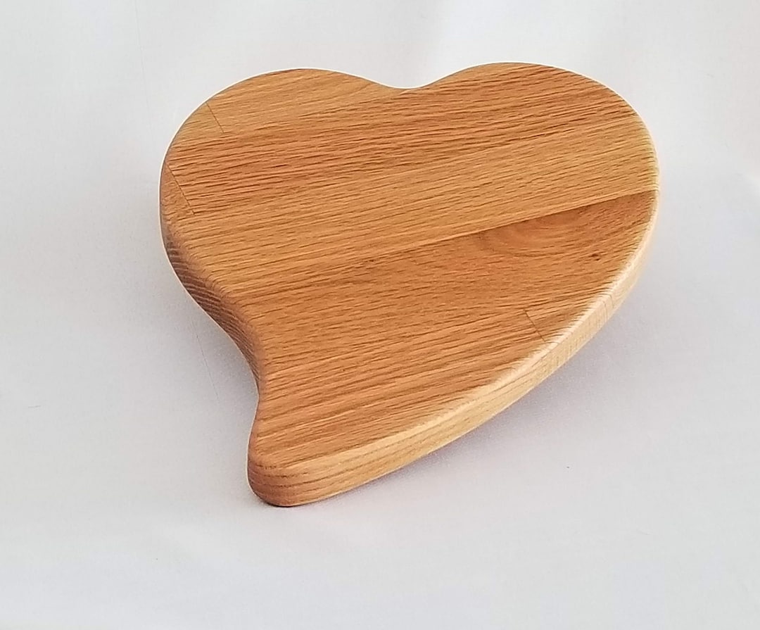 Heart Shaped Cutting Board From Red Oak - Etsy