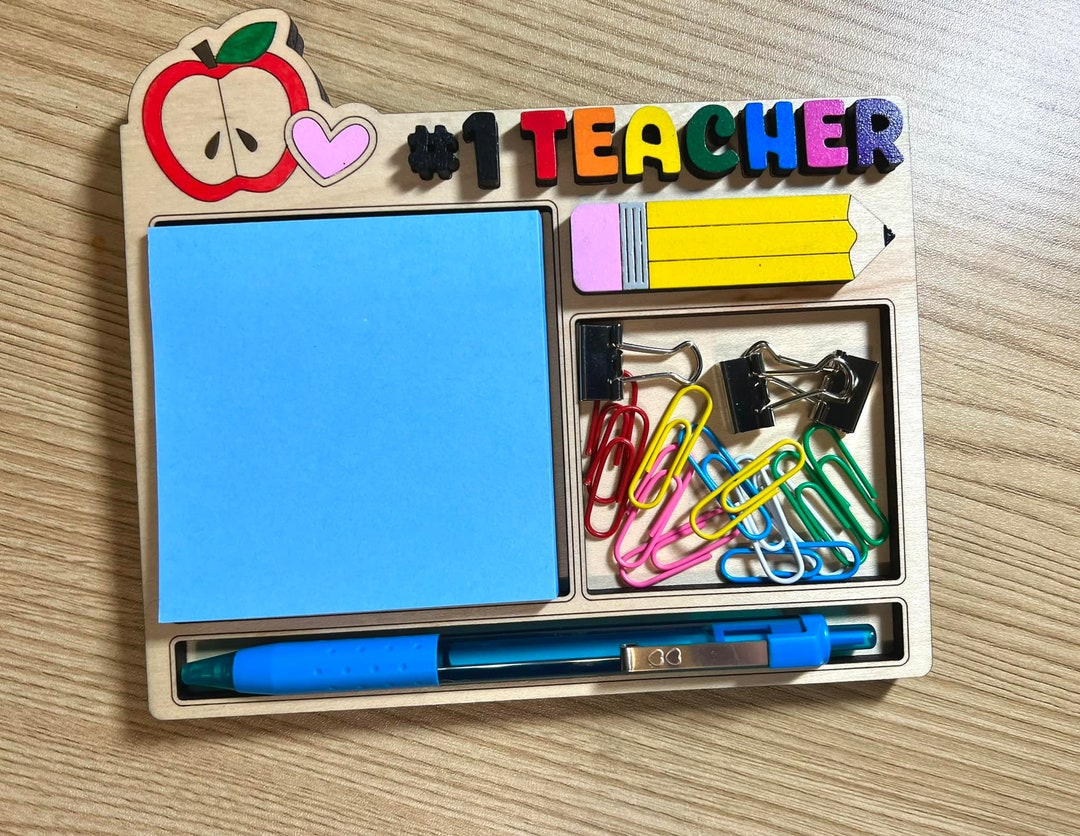 Teacher Sticky Note Tray Teacher Gift Gift Gift Basket Teacher Post It ...