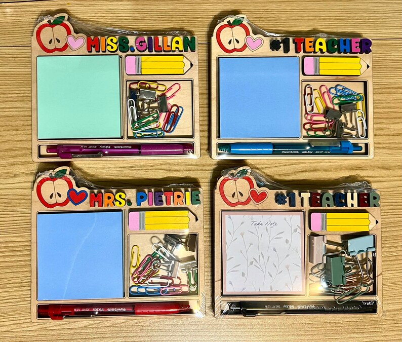 Teacher Sticky Note Tray Teacher Gift Gift Gift Basket - Etsy