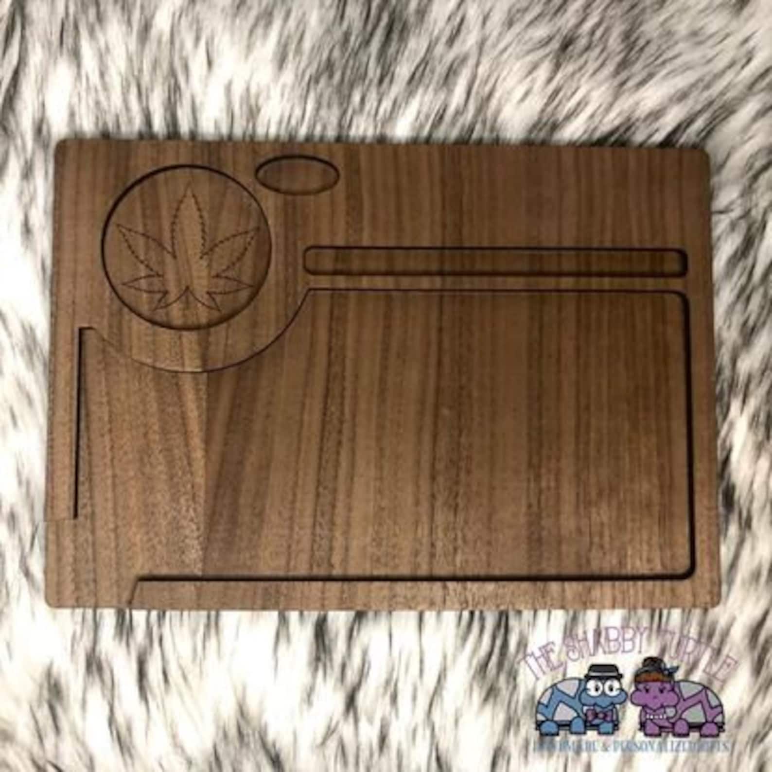Personalized Wood Rolling Tray Smoke Tray Weed Tray 420 | Etsy
