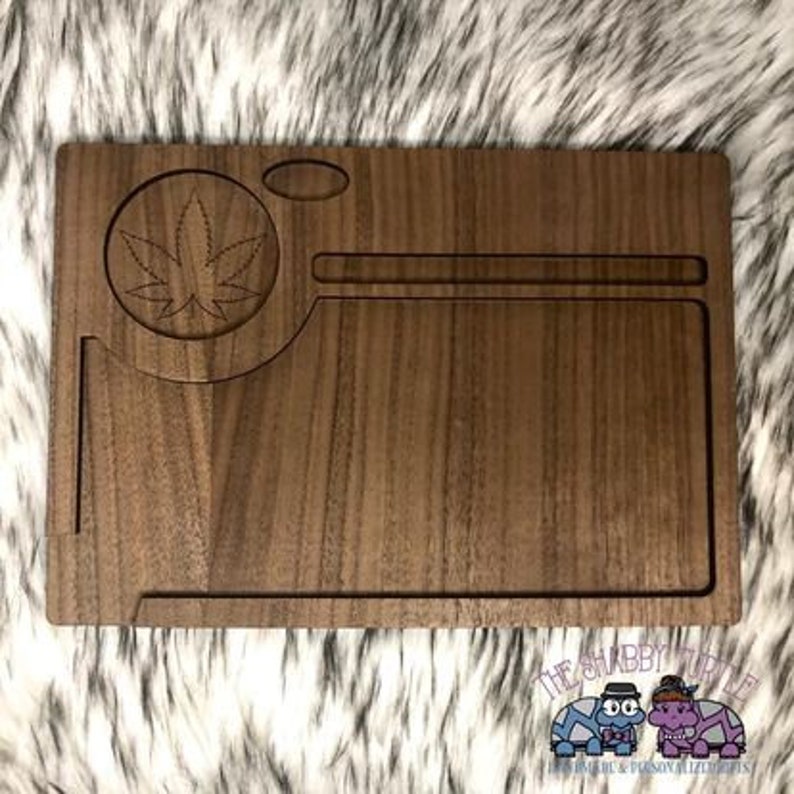 Personalized Wood Rolling Tray Smoke Tray Weed Tray 420 | Etsy
