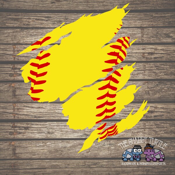 Softball Car Decal - Etsy