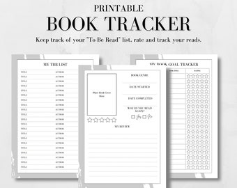 Printable Reading Journal Reading Log Reading Journal Book - Etsy