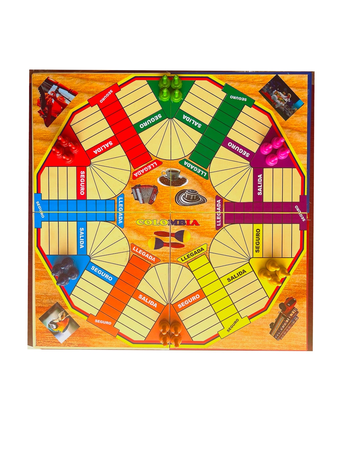 Magnetic Colombian Parcheesi Board Game 4P 6P - Etsy