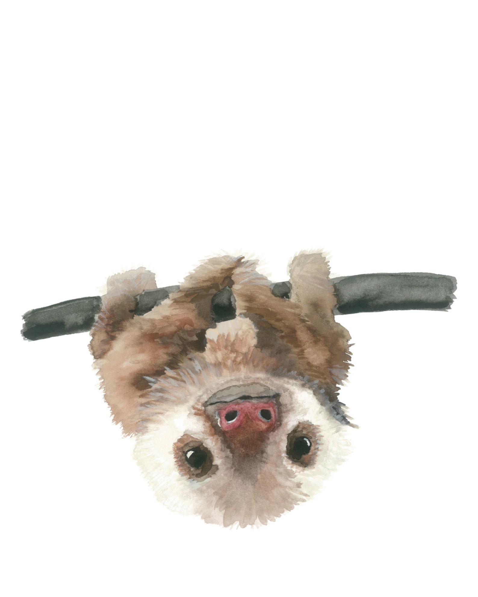 Sloth • Watercolor • Painting • Baby • Animal • Print - Etsy